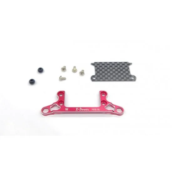 Alu,7075 FRONT LOWER ARM SET W/CARBON FIBER PLATE FOR MR04